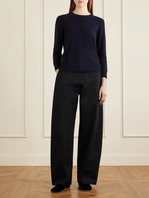 THE ROW Ponti Velvet Slippers - Black