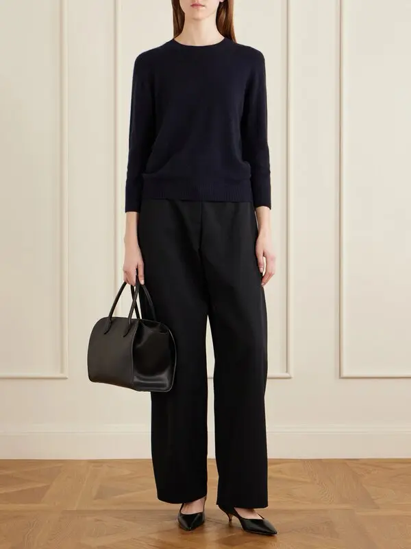 THE ROW Marlo 12 Leather Tote - Black