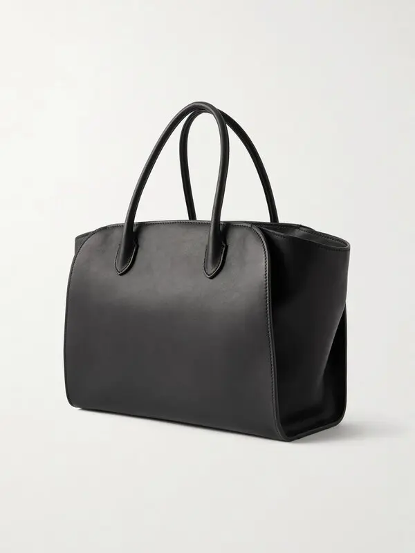THE ROW Marlo 12 Leather Tote - Black