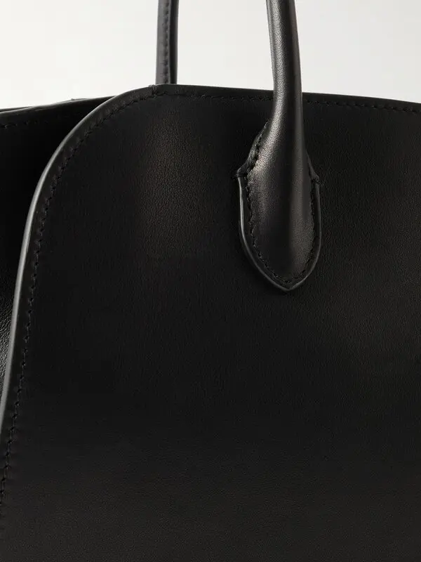 THE ROW Marlo 12 Leather Tote - Black