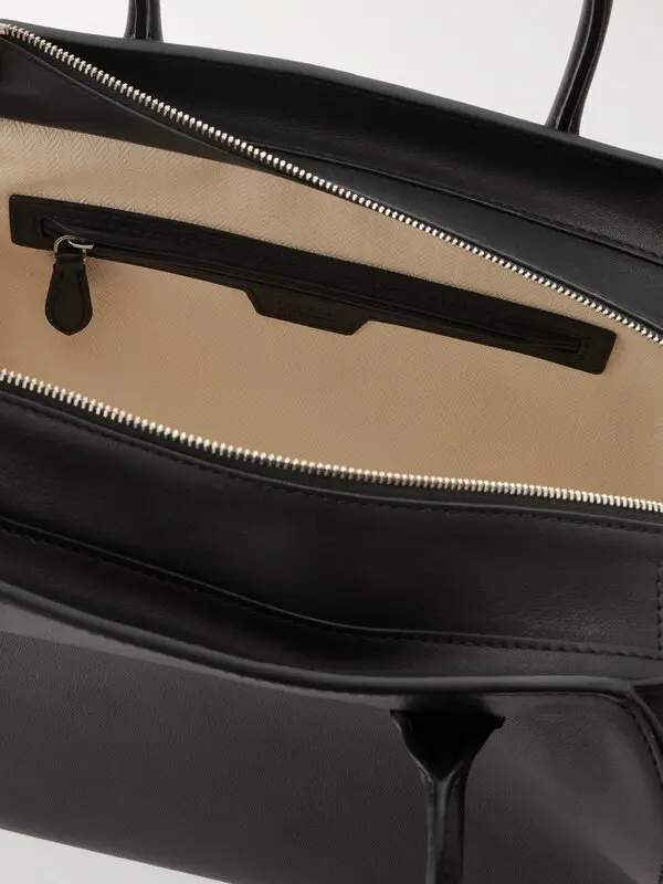 THE ROW Marlo 12 Leather Tote - Black