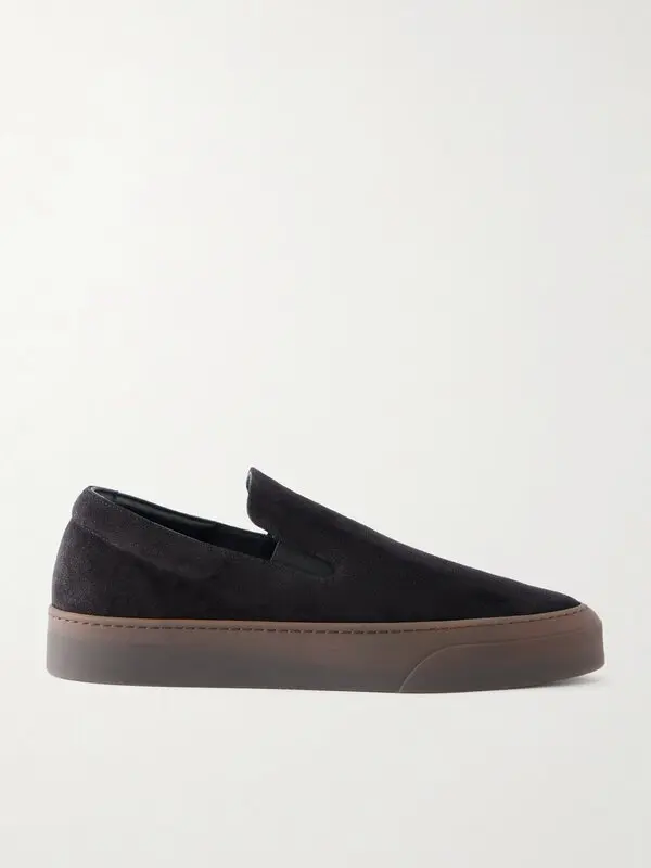 THE ROW Mh Suede Platform Sneakers - Black