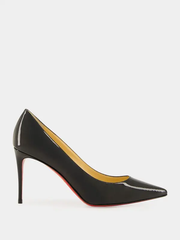 CHRISTIAN LOUBOUTIN Kate 85mm Patent Leather Pumps - Black