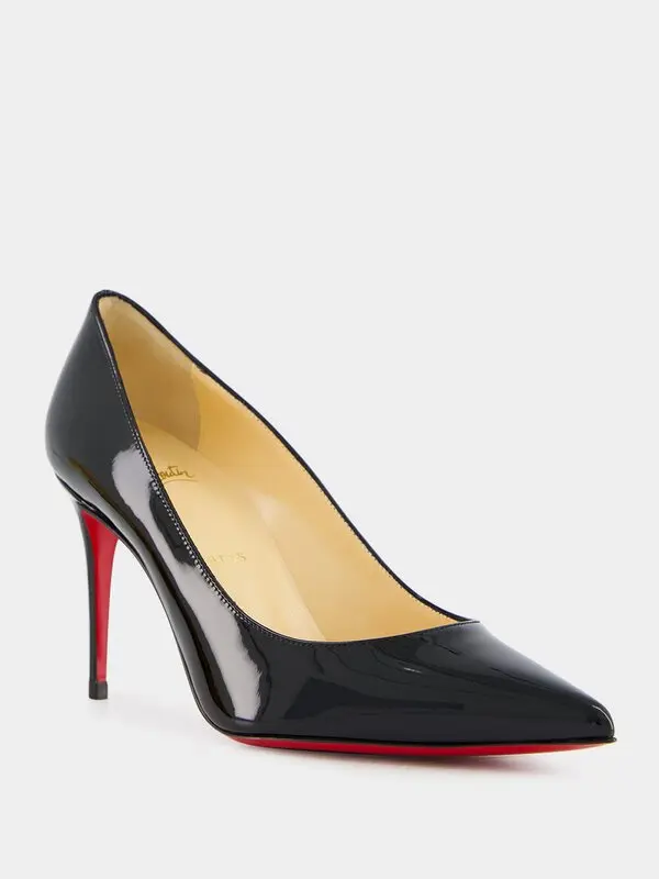 CHRISTIAN LOUBOUTIN Kate 85mm Patent Leather Pumps - Black