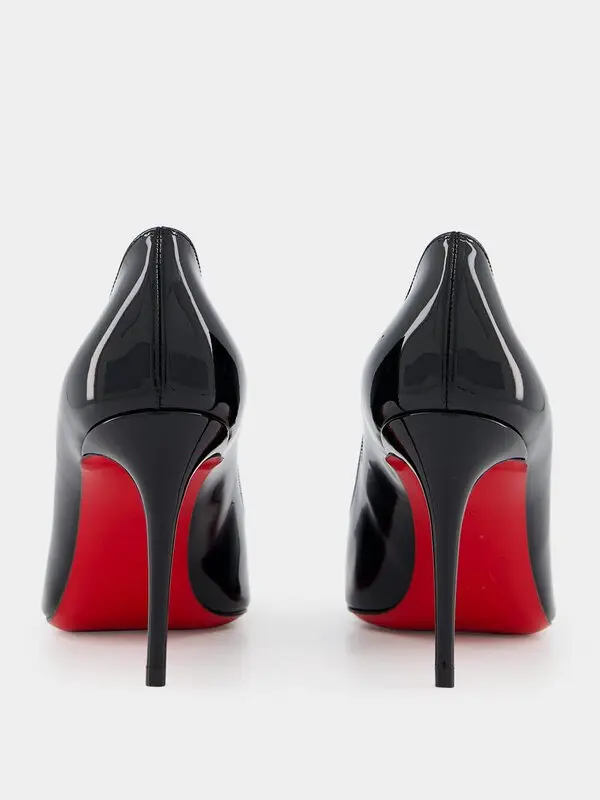 CHRISTIAN LOUBOUTIN Kate 85mm Patent Leather Pumps - Black
