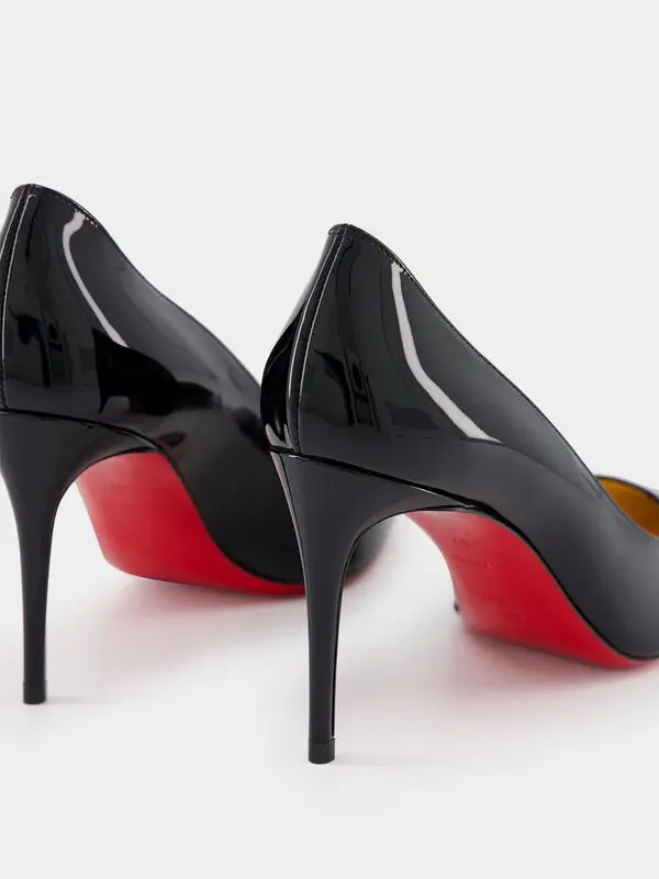 CHRISTIAN LOUBOUTIN Kate 85mm Patent Leather Pumps - Black