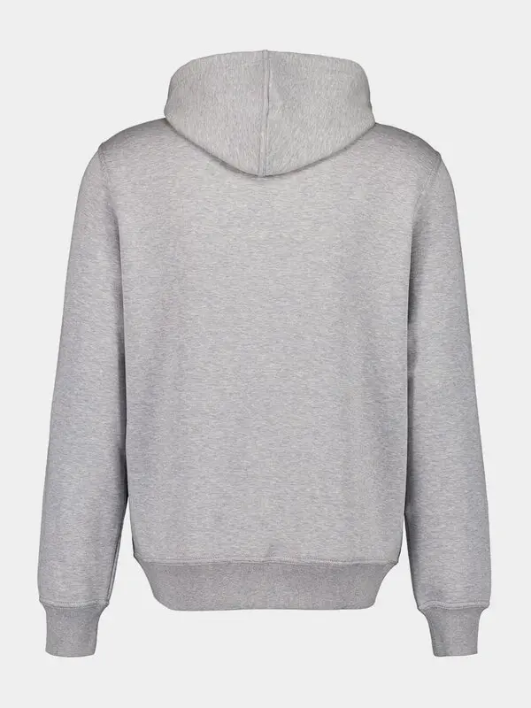 Brunello Cucinelli Zip-up Drawstring Hooded Sweatshirt - Grey