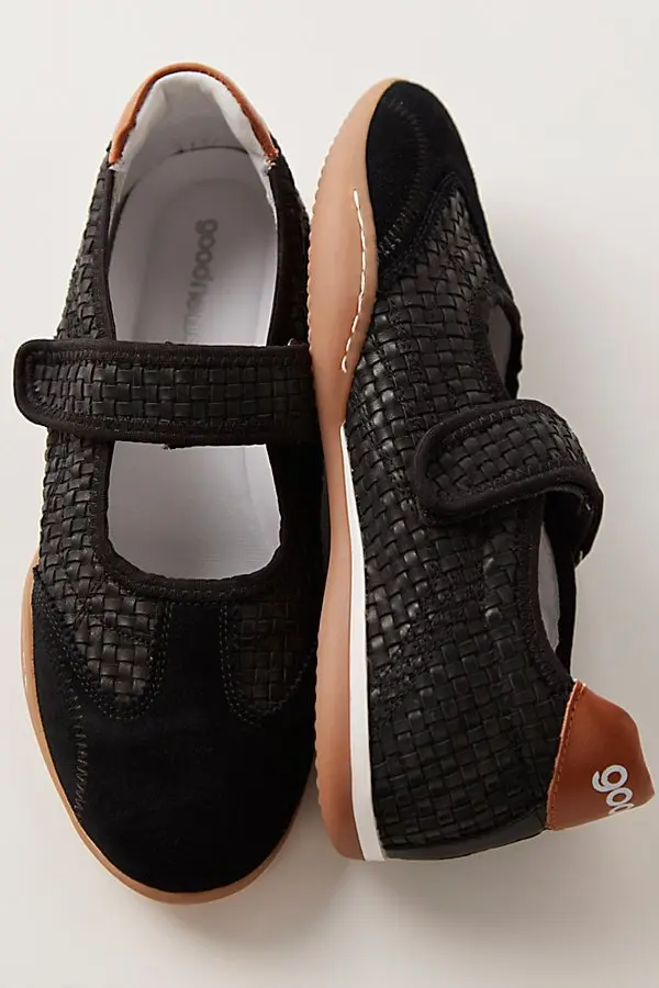 Good News Lula Mary Jane Sneakers - Black Weave