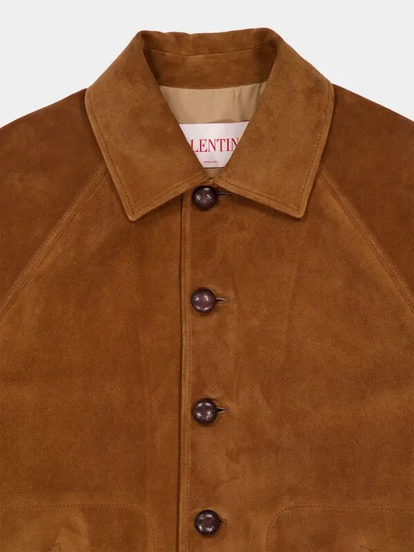 Valentino Garavani Suede Button-up Jacket