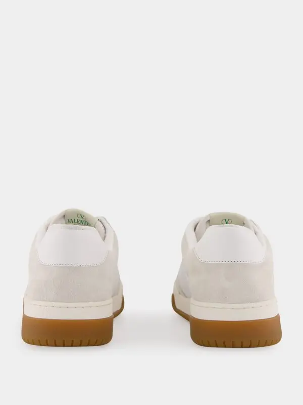 Valentino Garavani Sparry Leather Sneakers - White