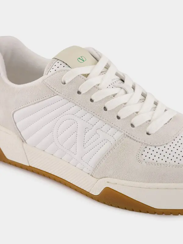 Valentino Garavani Sparry Leather Sneakers - White