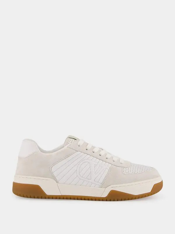 Valentino Garavani Sparry Split Leather And Nappa Sneakers