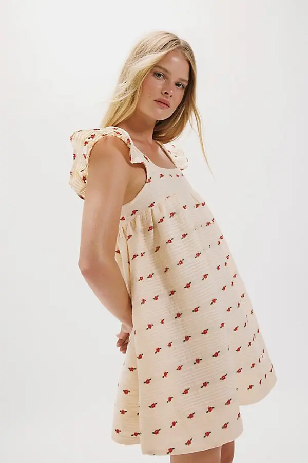 knee length dresses for ladies Mini Aster Dress in As You Dream Floral – Ivy City Co main image 1