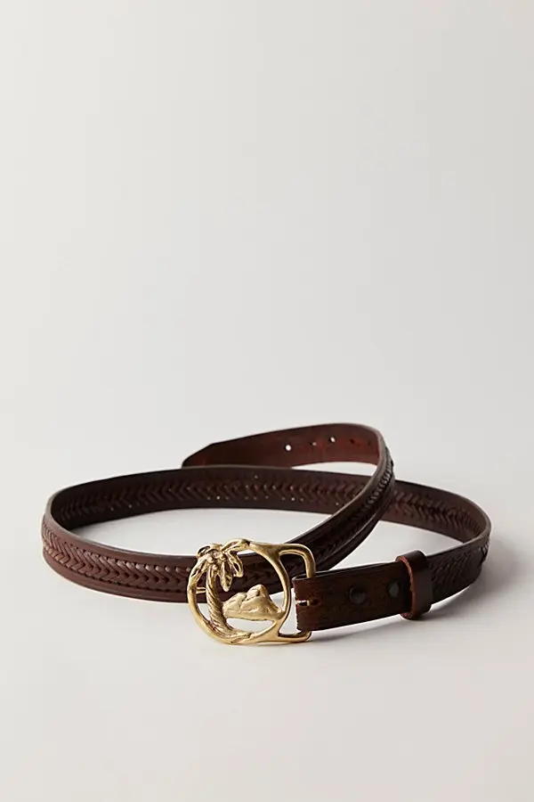 Free People Alkemie Palm Springs Leather Belt - Cognac