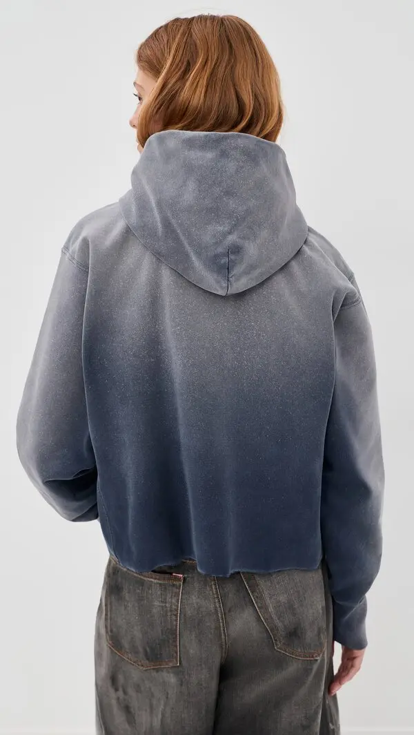 MAISON MARGIELA Embroidered Logo Hoodie - Cobalt