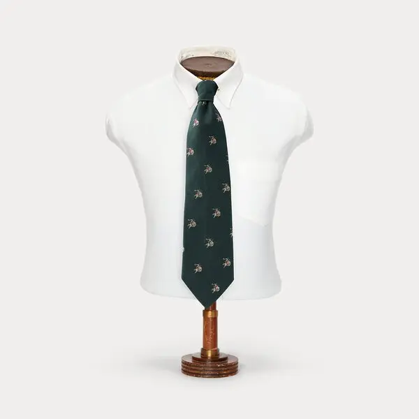 Ralph Lauren Handmade Western-inspired Club Neck Tie - Green