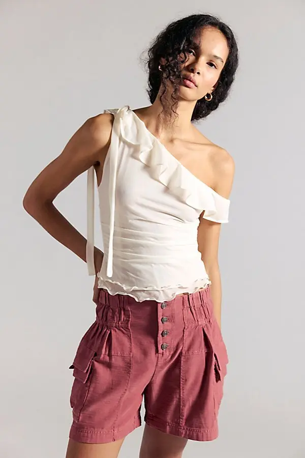Free People We The Free Wallflower Cargo Shorts - Paper Lantern