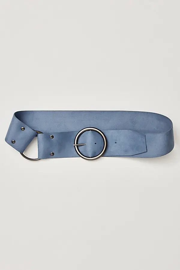 Anna Sui Suede Ring Belt - Denim
