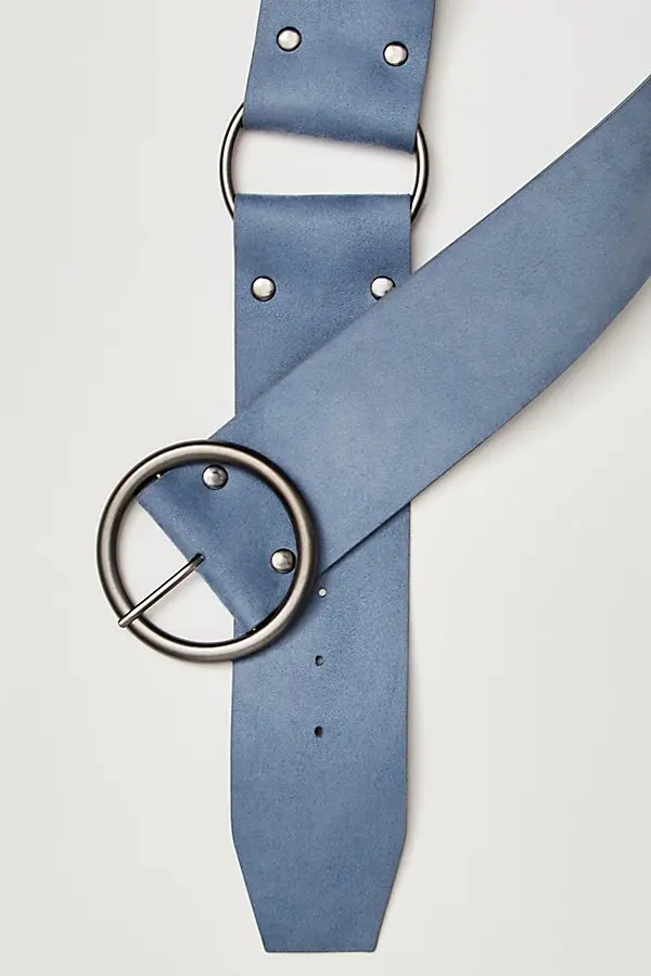 Anna Sui Suede Ring Belt - Denim
