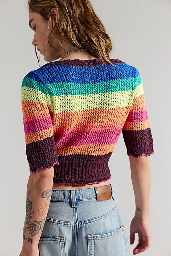 Free People Tyler Crochet Cardigan