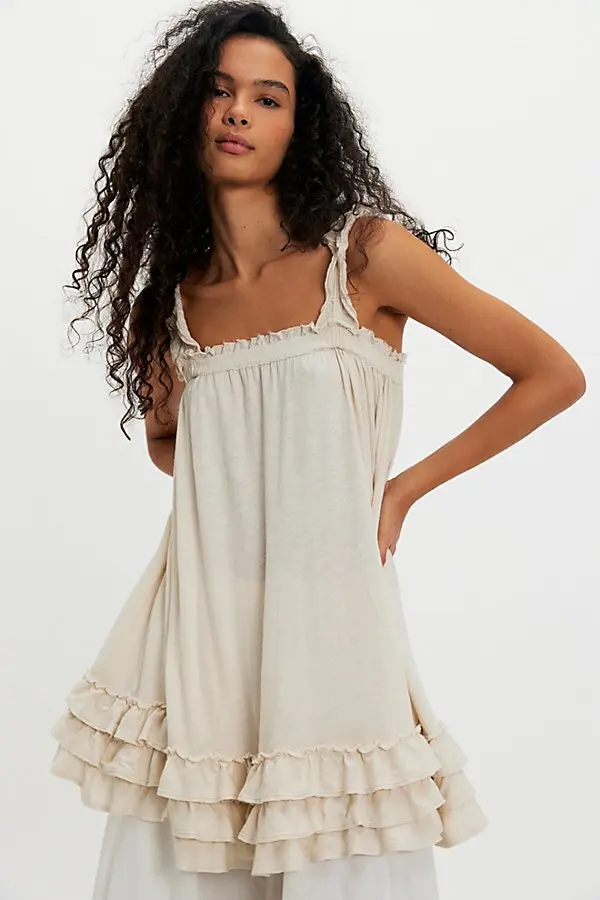 Free People We The Free Spring Tide Tunic - Tea