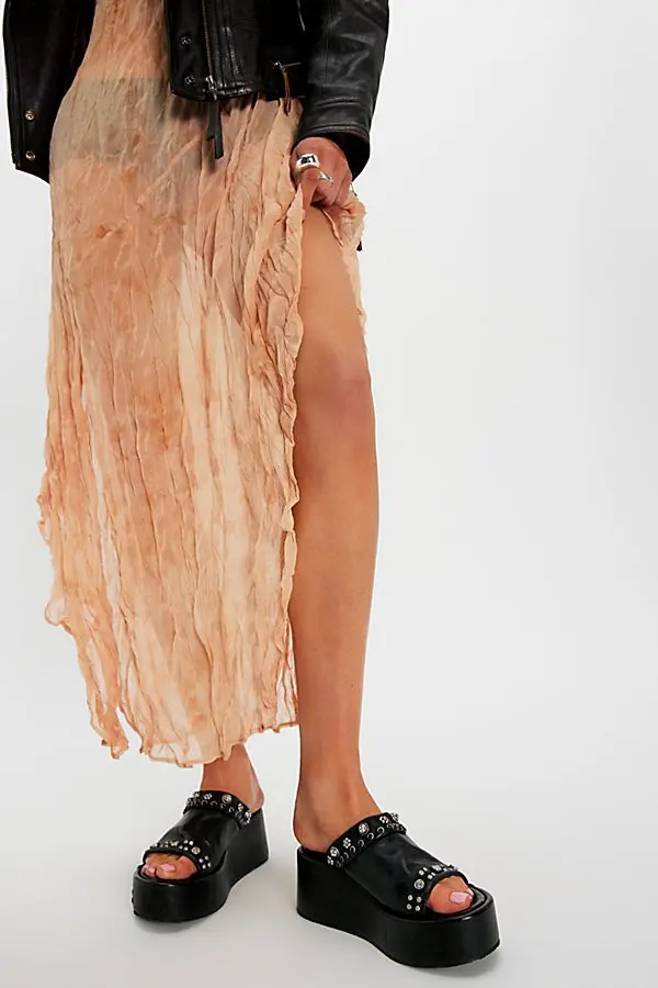 A.S.98 Myles Flatform Sandals - Nero