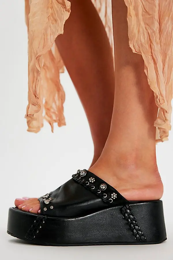 A.S.98 Myles Flatform Sandals - Nero