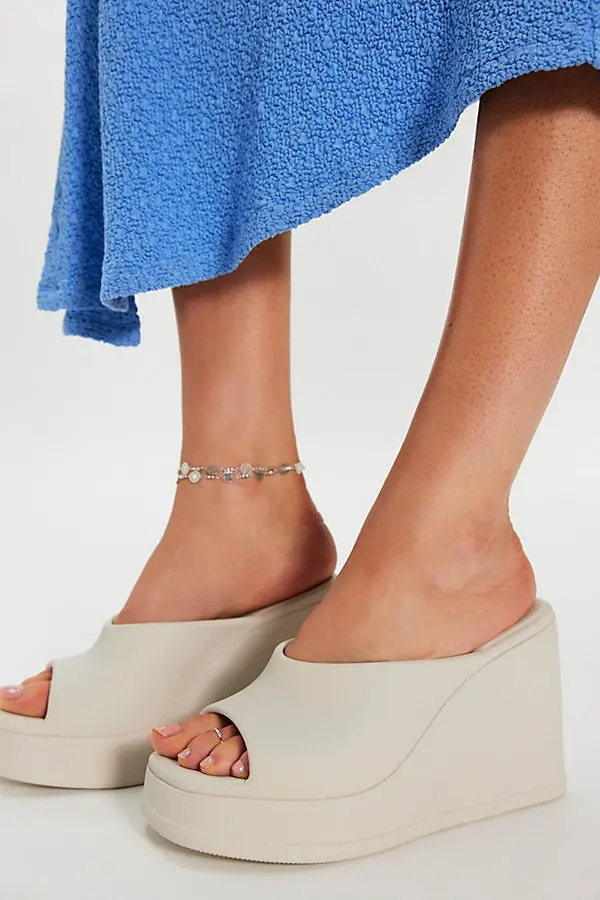 Melissa Free Slip Wedges - Beige