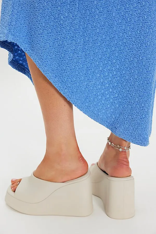 Melissa Free Slip Wedges - Beige