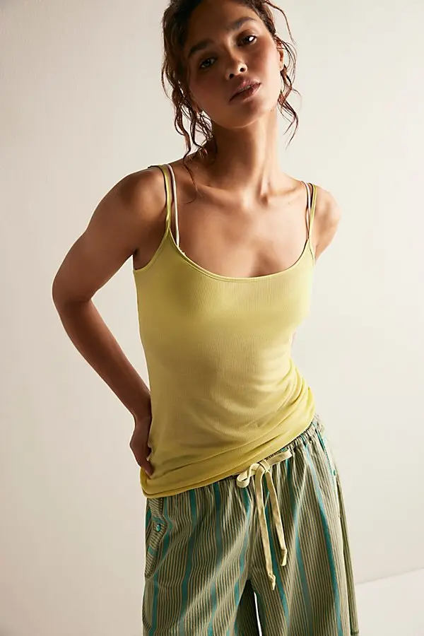 Free People Intimately Air Sign Cami - Silent Lime
