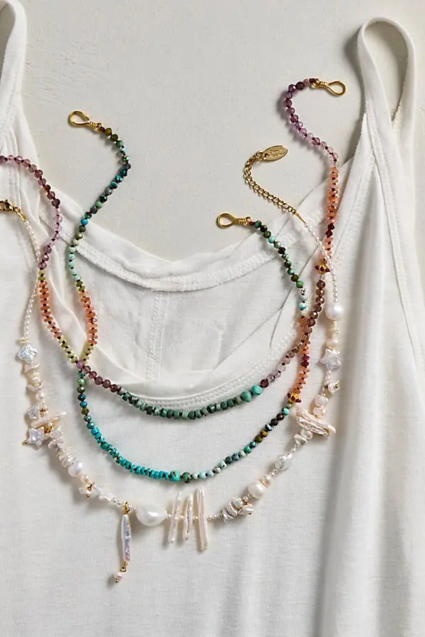 MEREDITH WATERSTRAAT Stone Beaded Necklace - Rainbow