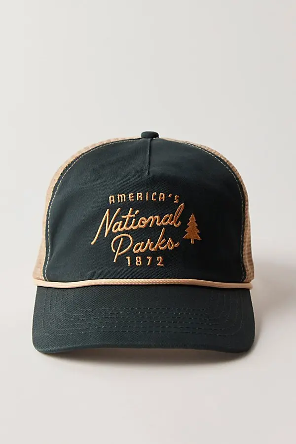 Free People National Parks Trucker Hat - Spruce/khaki