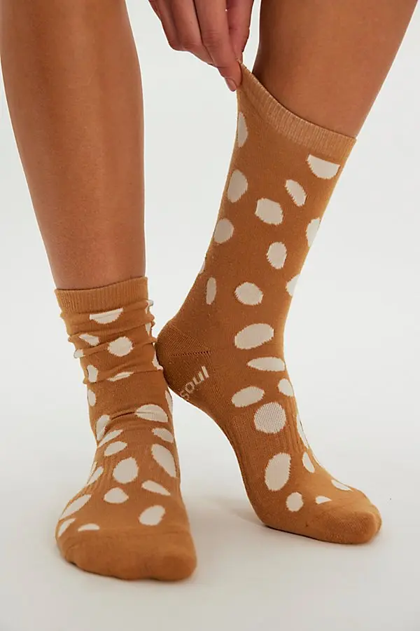 DOUBLESOUL Print Mid-calf Socks - Bambi