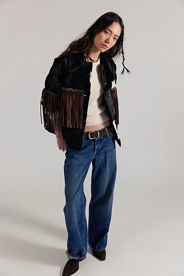 DANCASSAB Taylor Leather Fringe Jacket