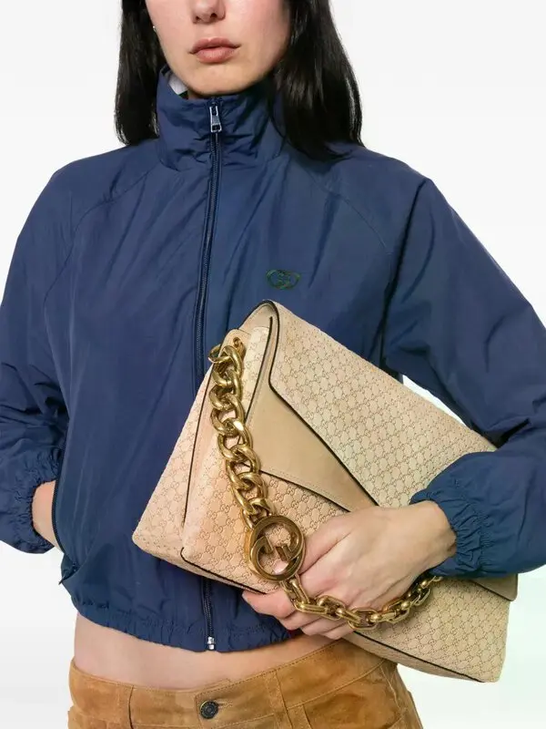 Gucci Gg Chain Shoulder Bag - Neutrals