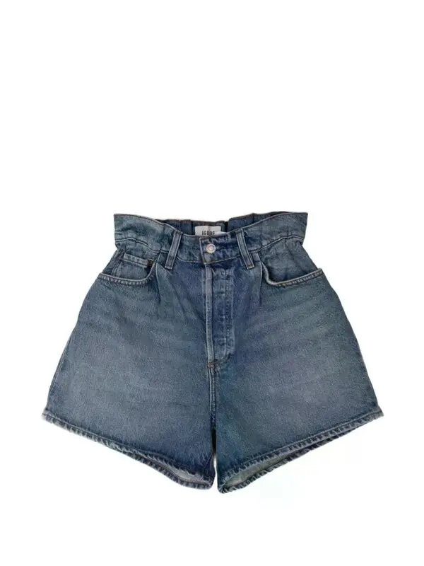 AGOLDE Lyonne High-waisted Denim Shorts - Blue