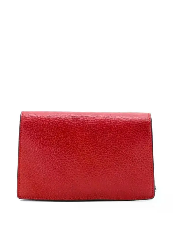 Gucci Dionysus Leather Super Mini Clutch Bag - Red