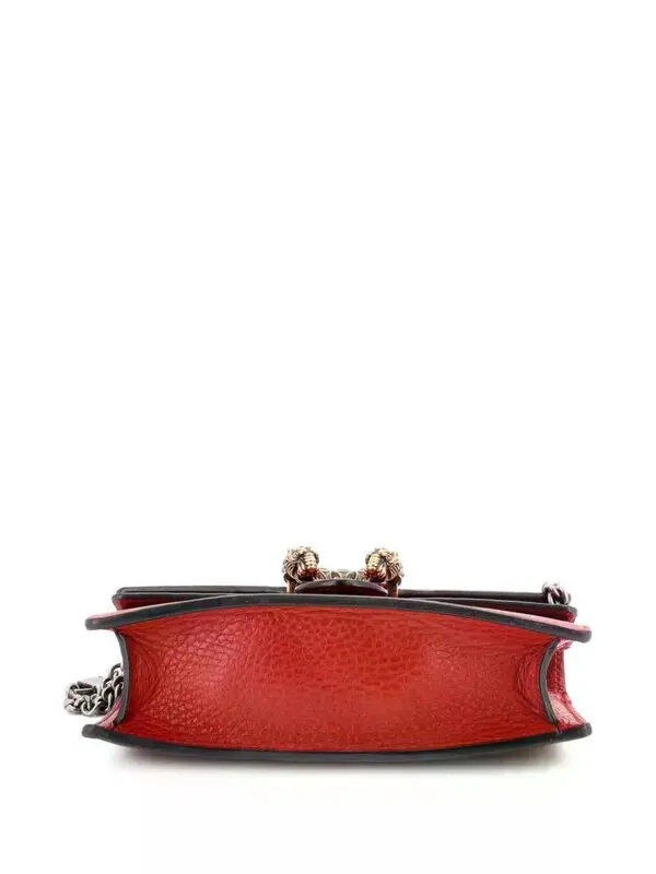 Gucci Dionysus Leather Super Mini Clutch Bag - Red