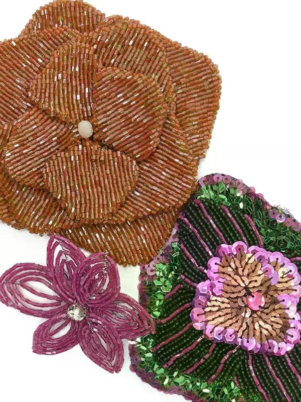Malìparmi Floral Beaded Brooch Set