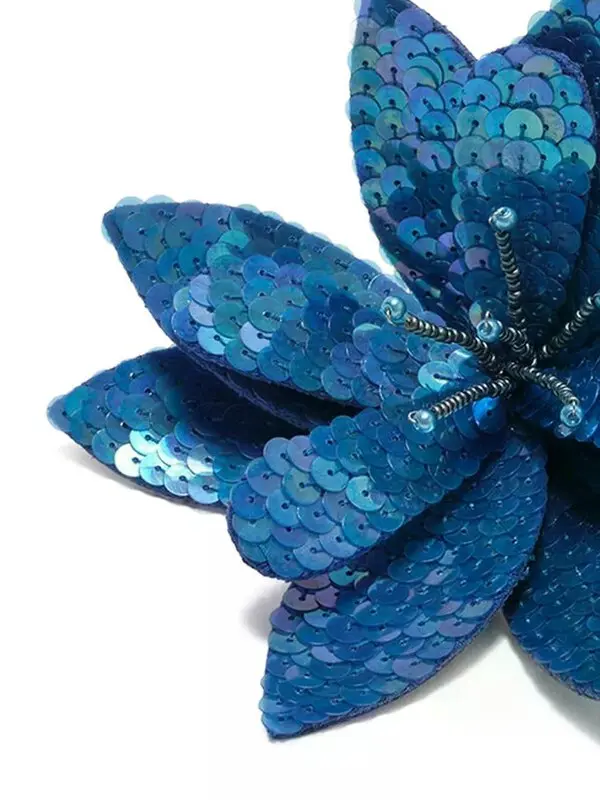 Malìparmi Sequin-embellished Flower Brooch