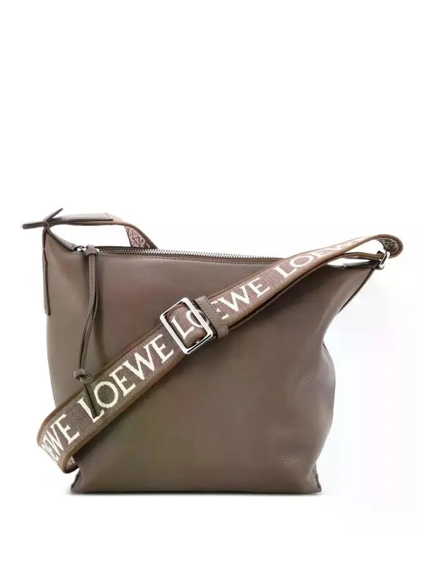 Loewe Cubi Small Leather Crossbody Bag - Green