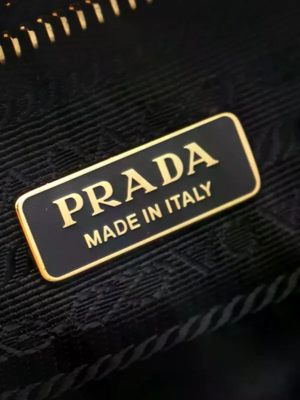 Prada 2013-2025 Tessuto Logo Shoulder Bag - Black