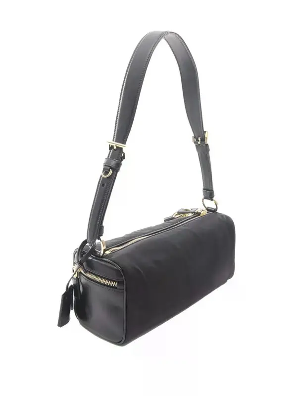 Prada 2013-2025 Tessuto Logo Shoulder Bag - Black