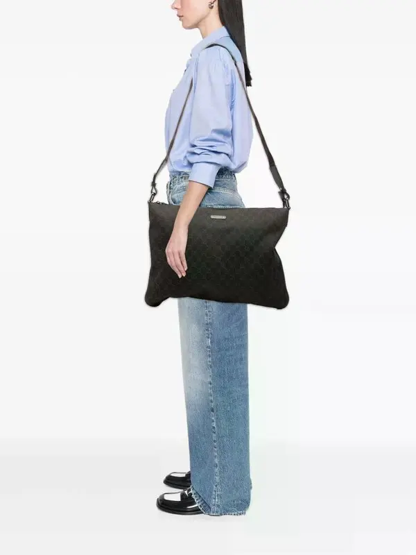 Gucci Gg Denim Crossbody Bag - Brown