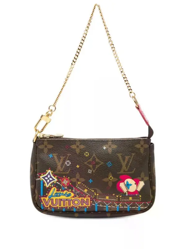 LOUIS VUITTON 2020 Monogram Vivienne Christmas Roller Coaster Mini Pochette Accessoires Handbag