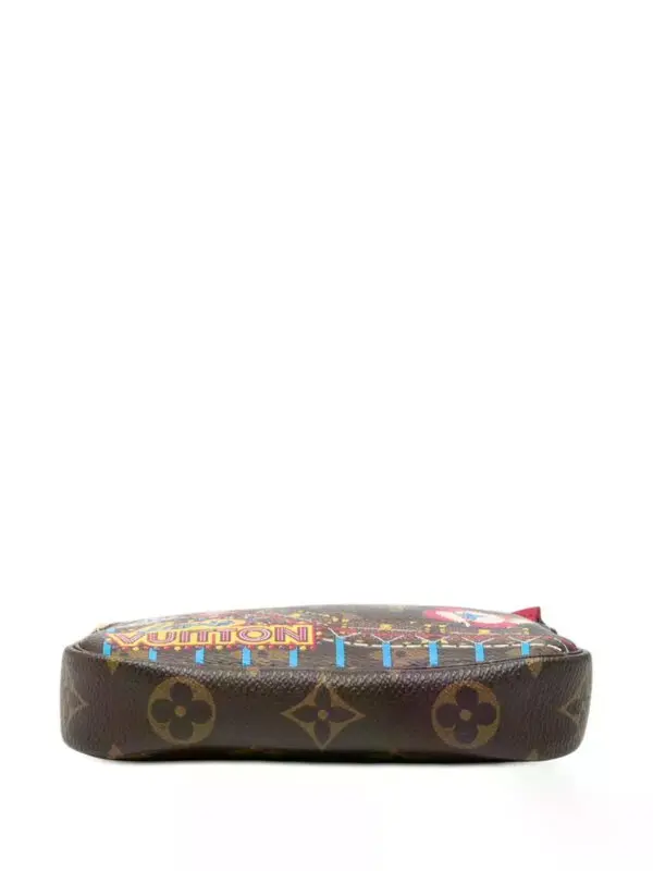 LOUIS VUITTON 2020 Monogram Vivienne Christmas Roller Coaster Mini Pochette Accessoires Handbag
