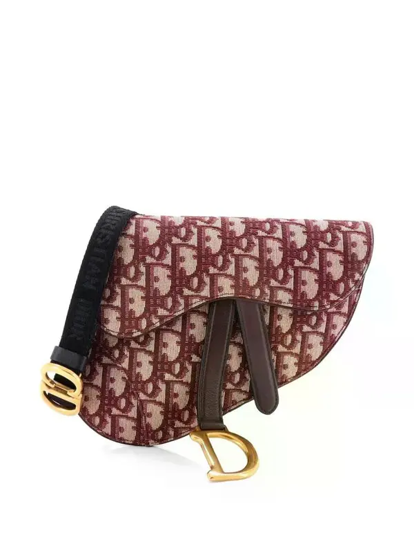 Dior Saddle Oblique Canvas Belt Bag - Red