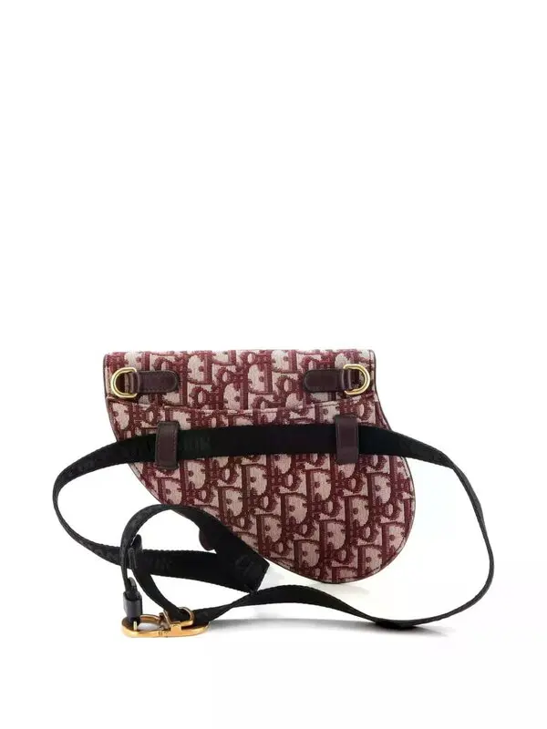 Dior Saddle Oblique Canvas Belt Bag - Red