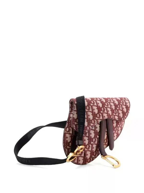 Dior Saddle Oblique Canvas Belt Bag - Red
