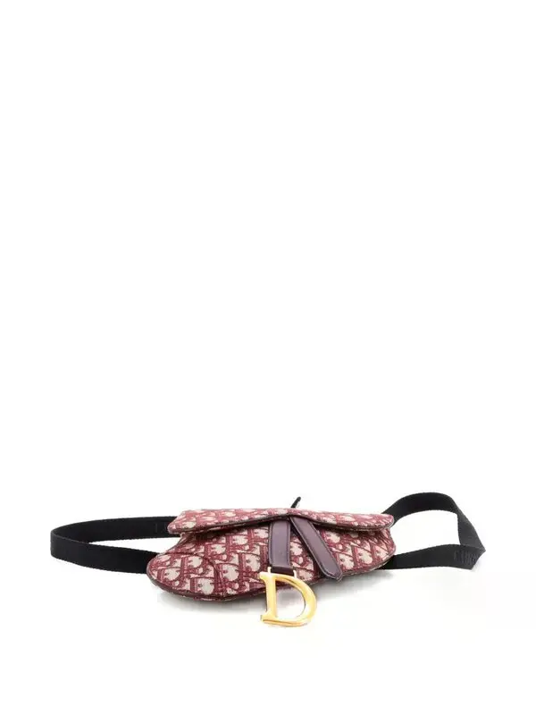 Dior Saddle Oblique Canvas Belt Bag - Red